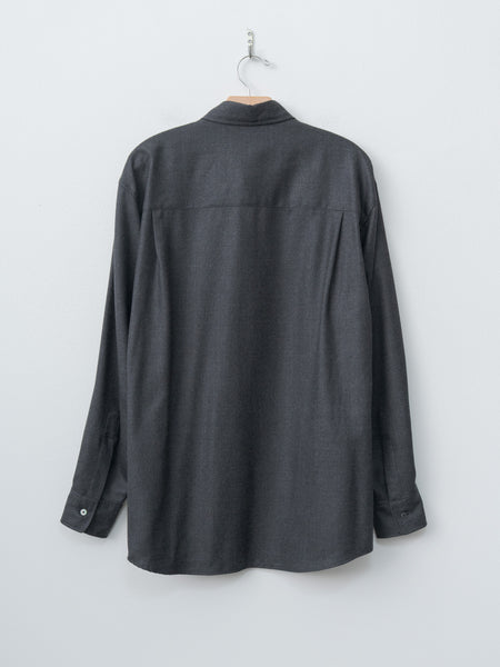 Namu Shop - Auralee Super Light Wool Shirt - Top Charcoal