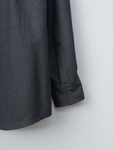 Namu Shop - Auralee Super Light Wool Shirt - Top Charcoal