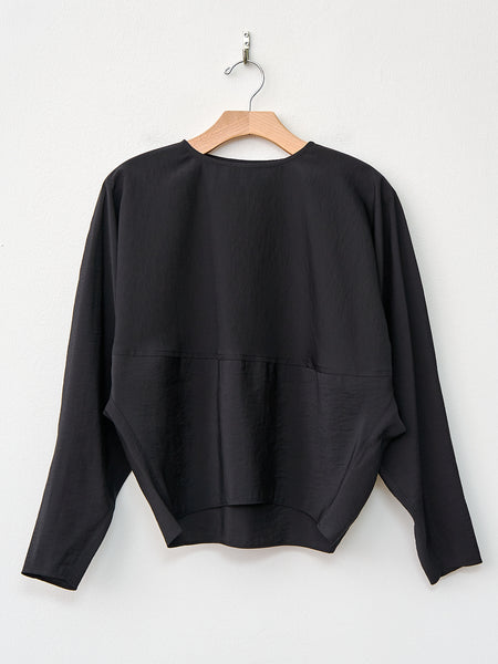Rayon Polyester Broad 3D Blouse - Black
