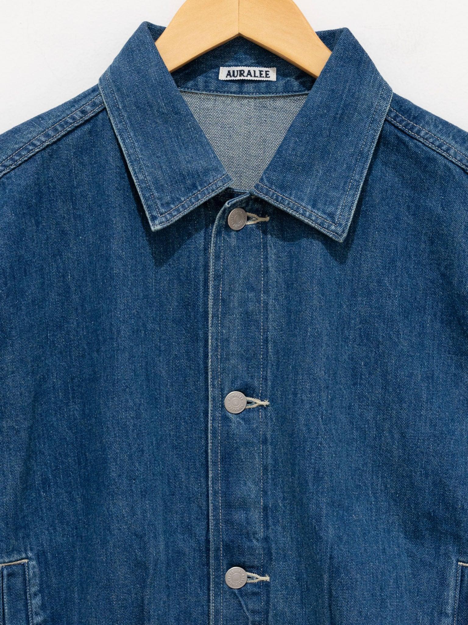 Namu Shop - Auralee Selvedge Light Denim Blouson - Light Namu Shop - Auralee Selvedge Light Denim Blouson - Light